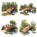 12x Forest Bridge Clip Art, Wooden Bridge Clip Art Set, Printable ...