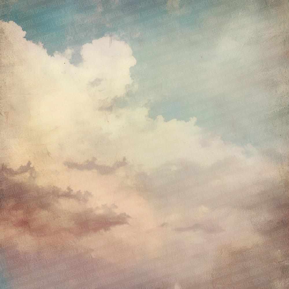 12 Dreamy Sky Digital Paper, Soft Cloud Junk Journal Paper Pack, Pastel ...