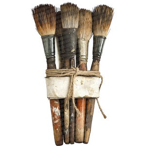 Paintbrush Bundle PNG Clip Art, 12x Used Artist Brush Clipart PNG Set ...