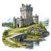 12 Scottish Castle Clipart, Watercolor Highland Castles, Printable ...