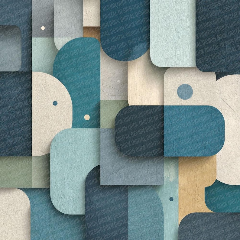 12x Slate Blue Junk Journal Paper Grey Abstract Digital Paper Pack ...