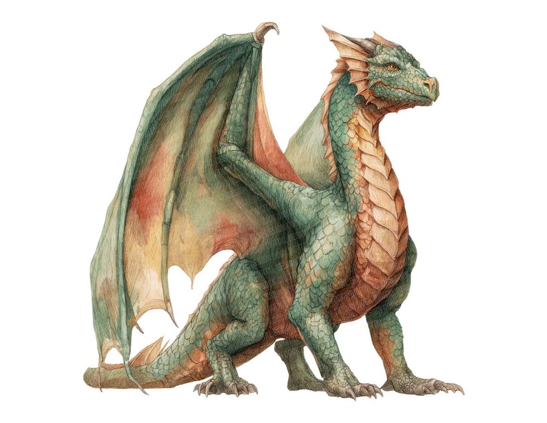 Realistic Medieval Dragon PNG Clipart, 12x Fantasy Creature Clip Art ...