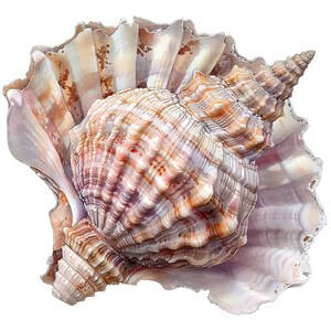 12x Sea Shells Clipart, Shell Fossils Clipart, Printable Watercolor ...