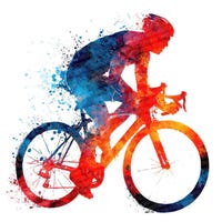 Cyclist Crossing Finish Line PNG Clipart, Victory Celebration Racing ...
