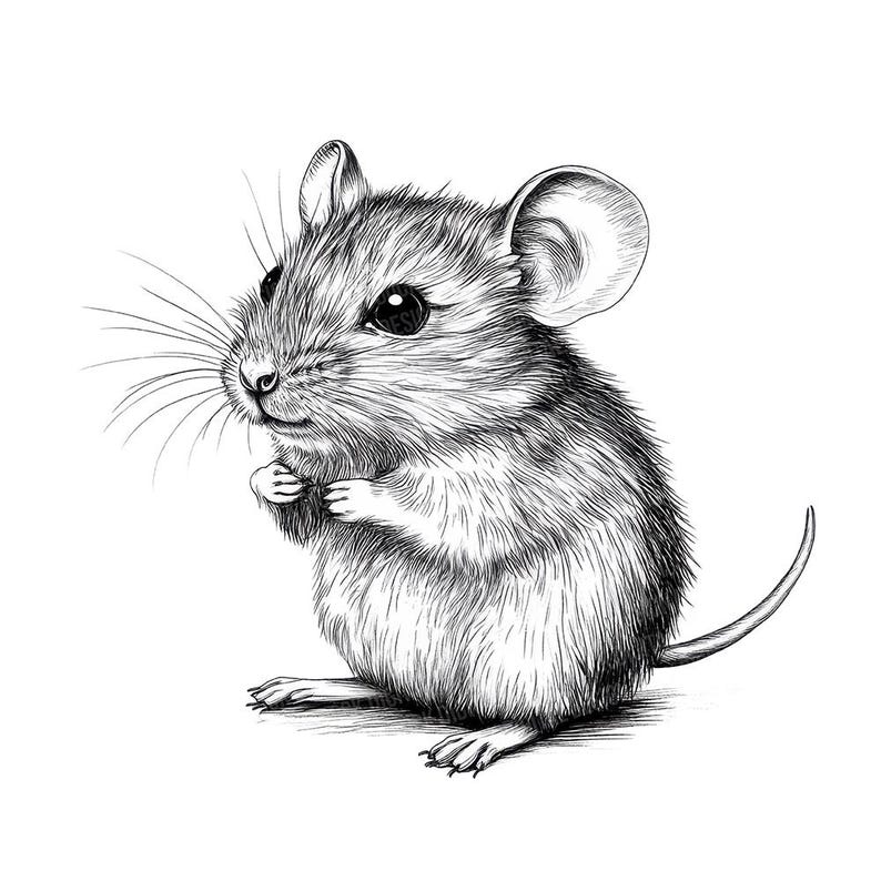 Mouse Sketch PNG Clipart, 12x Intricate Cute Mouse Illustrations ...