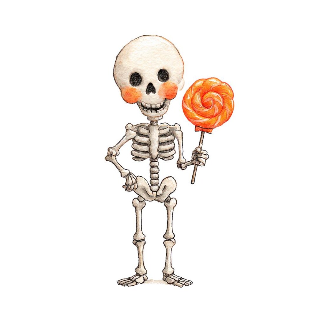 Skeleton Lollipop PNG Clipart, 12x Halloween Skeleton Clip Art Set ...