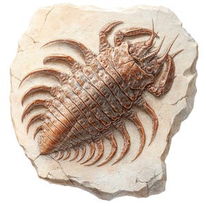 12 Fossil Trilobite Clipart, Watercolor Prehistoric Insect Fossil ...