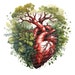 12x Human Heart Tree Clipart, Tree Theme Clipart, Printable Watercolor ...