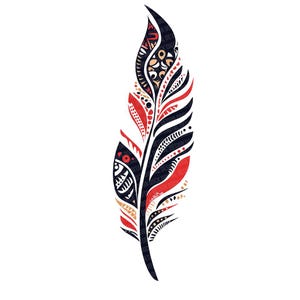 Tribal Feather PNG Clipart, 12x Minimal Feather Clip Art Set, Abstract ...