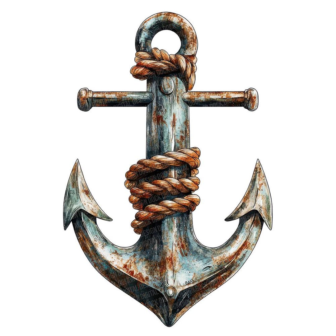 Rusty Anchor PNG Clip Art, 12x Nautical Rope Anchor Clipart PNG Set ...