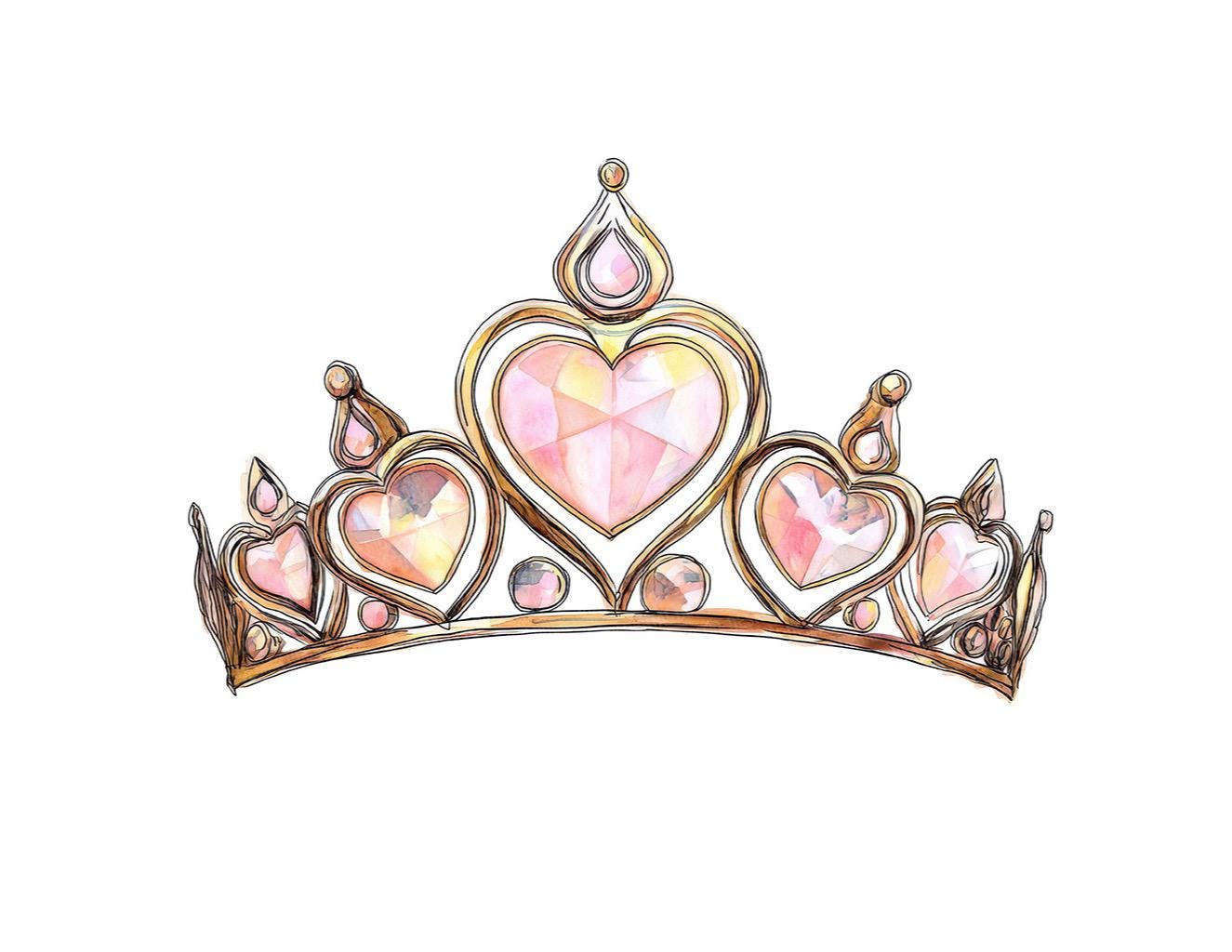 Watercolor Tiara Clipart, 12 Princess Crown Pngs, Printable Digital ...