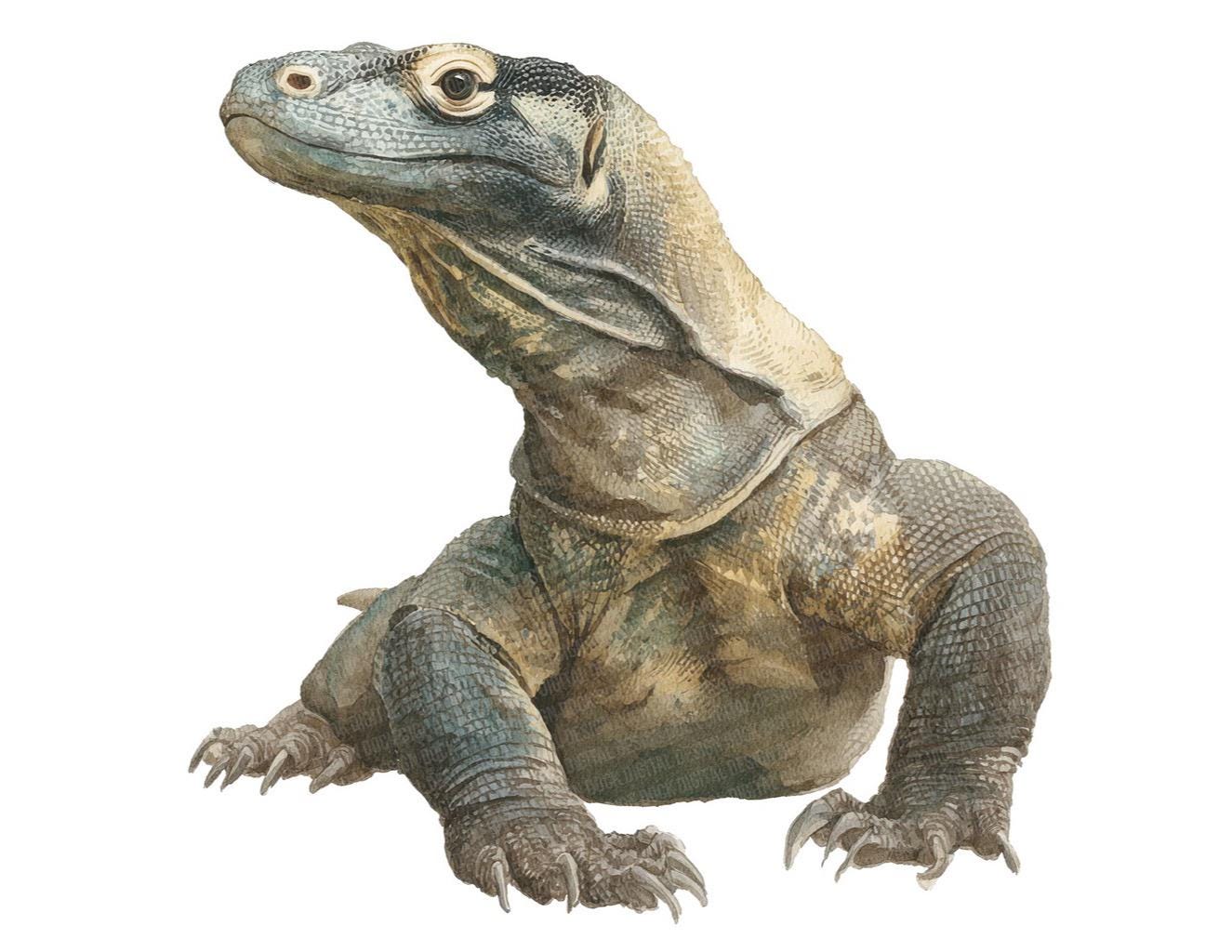 Komodo Dragon PNG Clipart, 12x Watercolor Lizard Clip Art Set ...