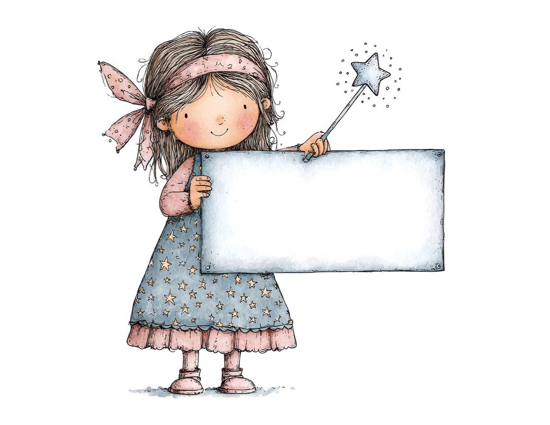Magical Girl PNG Clipart, 12x Star Wand Banner Art Set, Printable ...