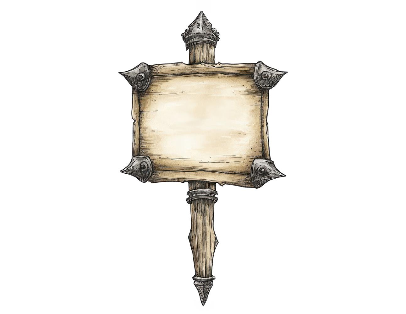 Gothic Sign PNG Clipart, 12x Medieval Signpost Clip Art Set, Printable ...
