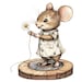 Mouse Clipart, 12x Thread Spool Mice Clip Art Set, Printable Watercolor ...