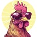 Cool Chicken PNG Clipart, 12x Funky Chicken Clip Art Set, Printable ...