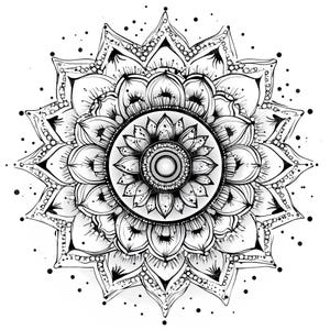 Mandala Clip Art, 12x Intricate Line Art Clipart Set, Printable Black ...