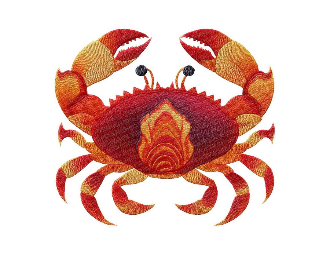 12x Nautical Crab PNG Clipart, Fabric Style Ocean Animals Clip Art Set ...