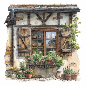 12x German Windows Clipart, Medieval Fenster Clipart, Printable ...