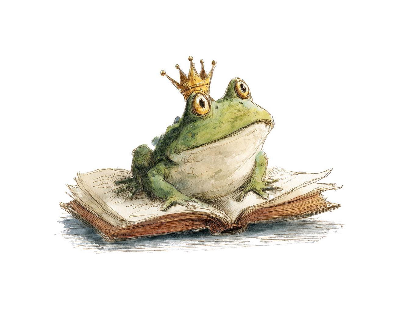 Frog Prince PNG Clipart, 12x Storybook Frog Clip Art Set, Printable ...