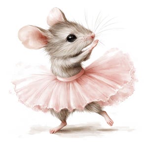 Cute Ballerina Mouse Clip Art, Ballet Mice Clip Art Set, Printable ...