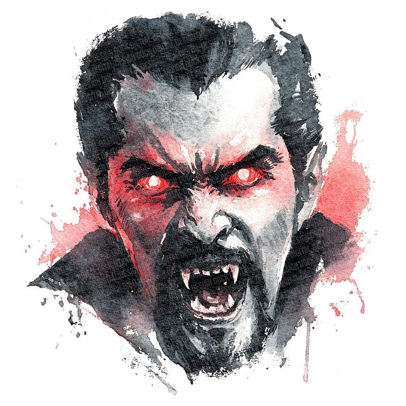 12x Vampire Portrait PNG Clipart, Halloween Gothic Clip Art, Digital ...