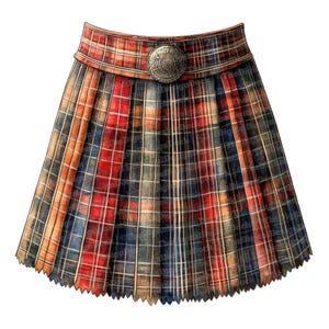 12 Highland Kilt Clipart, Watercolor Scottish Kilt Art, Printable ...