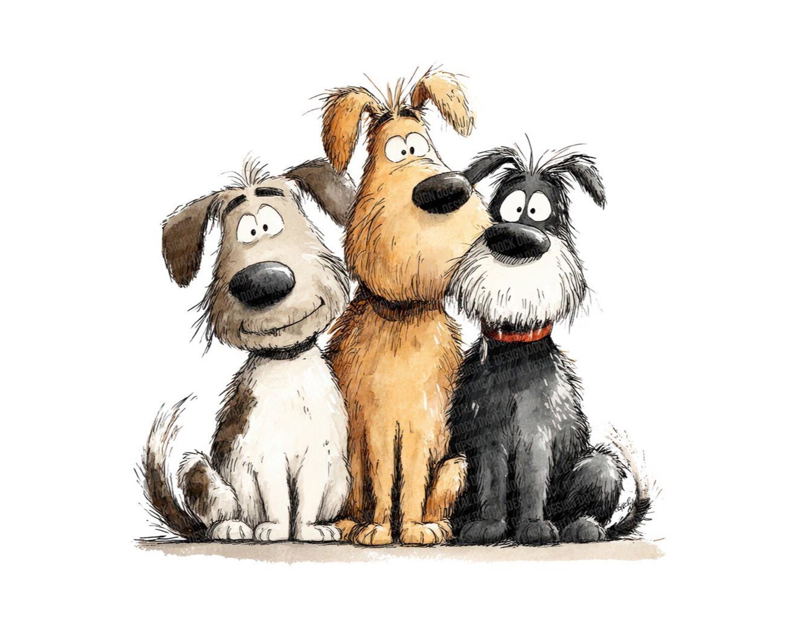 Cartoon Dog Friends PNG Clipart, 12x Puppy Clip Art Set, Printable ...