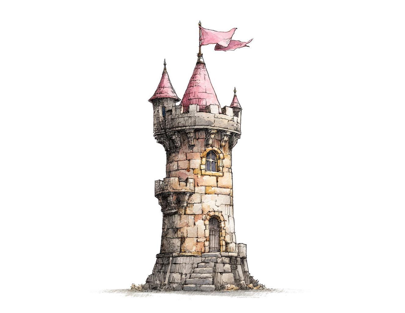 Princess Tower PNG Clipart, 12x Fairytale Castle Tower Art Set ...