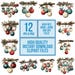 12x Christmas Ornament PNG Clipart, Rustic Hanging Bauble Clip Art Set ...