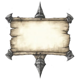 Gothic Sign PNG Clipart, 12x Medieval Signpost Clip Art Set, Printable ...