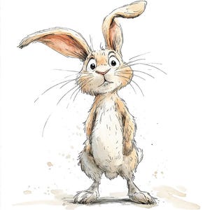 Quirky Rabbit PNG Clipart, 12x Funny Bunny Clip Art Set, Printable ...