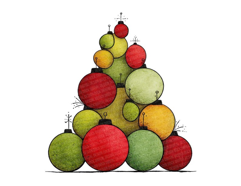Christmas Tree PNG Clipart, 12 Quirky Cartoon Holiday Trees, Festive ...