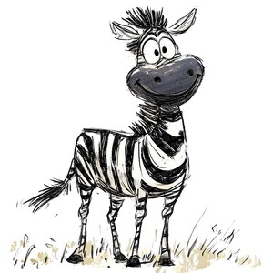 Silly Zebra PNG Clipart, 12x Funny Zebra Clip Art Set, Printable Zoo ...