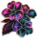Neon Floral Clip Art, 12x Bright Glow PNG Flowers Clipart Set ...