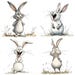 Quirky Rabbit PNG Clipart, 12x Funny Bunny Clip Art Set, Printable ...