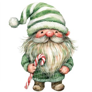 Christmas Gonk Clip Art, 12x Watercolor Gnome Clipart Set, Printable ...