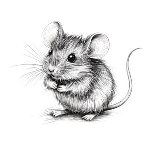 Mouse Sketch PNG Clipart, 12x Intricate Cute Mouse Illustrations ...