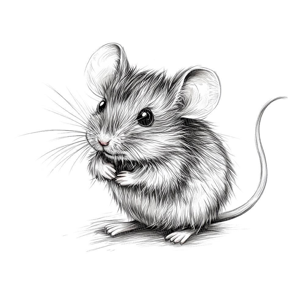 Mouse Sketch PNG Clipart, 12x Intricate Cute Mouse Illustrations ...