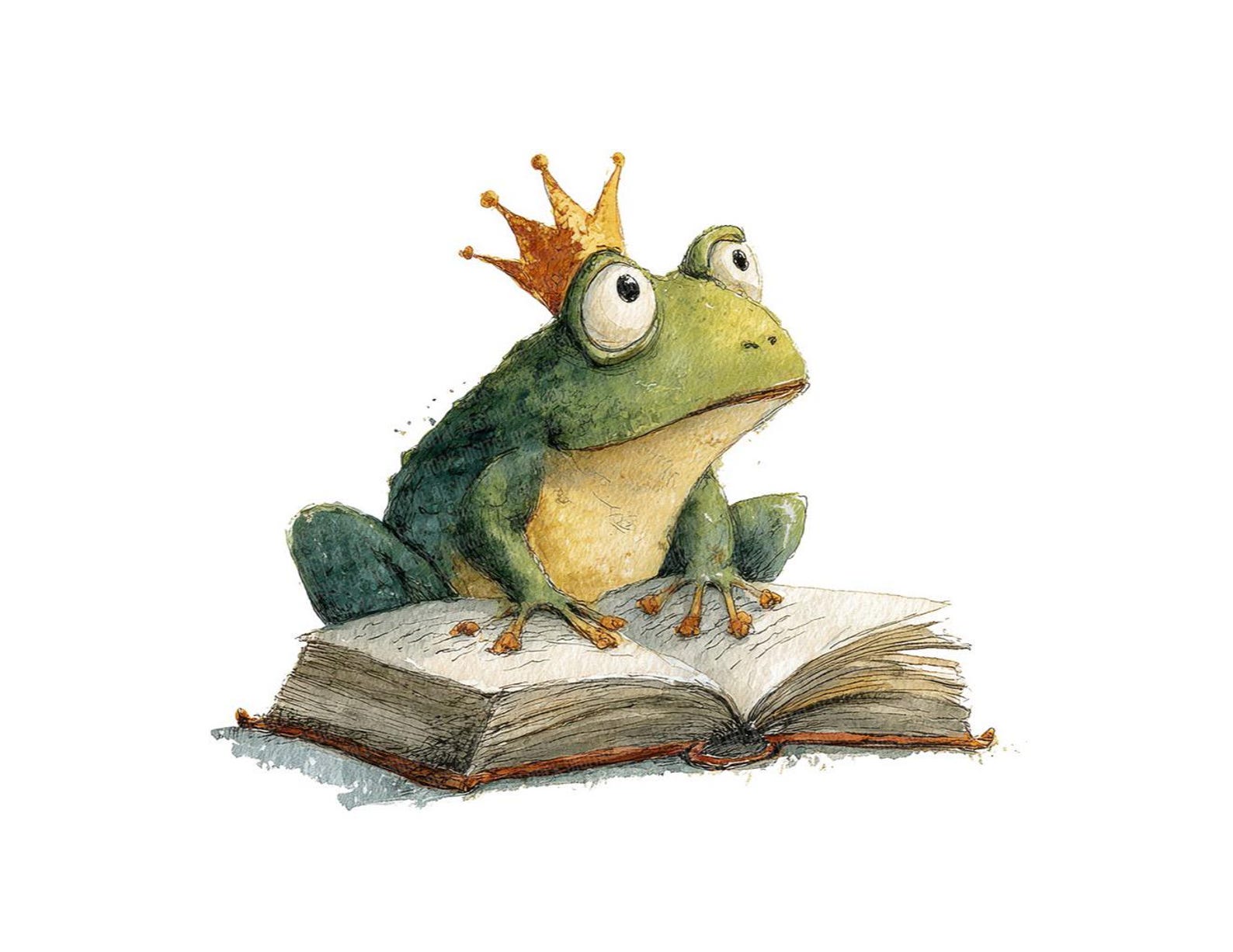 Frog Prince PNG Clipart, 12x Storybook Frog Clip Art Set, Printable ...