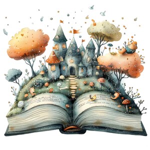 12 Fantasy World Clipart, Storybook Creatures, Printable Watercolor ...