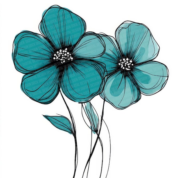 Teal Clip Art Teal Clipart Etsy UK