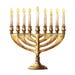 Hanukah Menorah Lit and Unlit Angled Vector Clipart Set / Outline ...