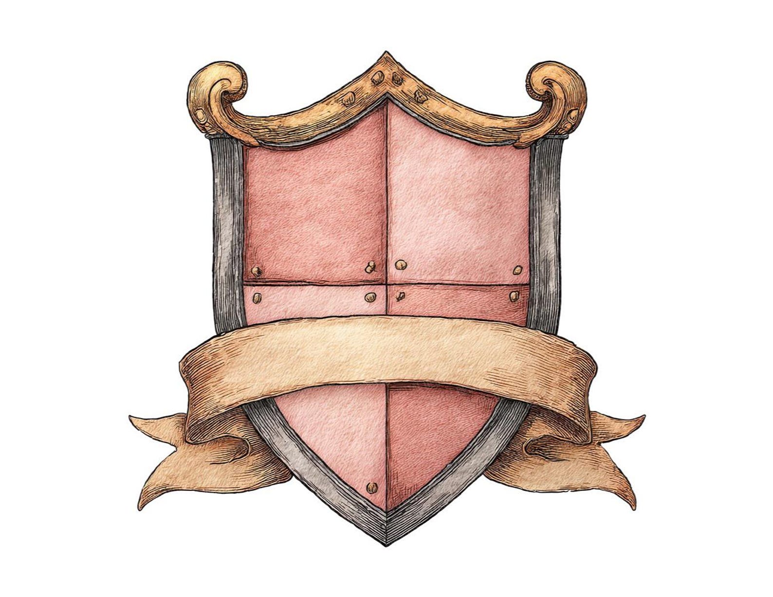 Shield Crest PNG Clip Art, 12x Banner Emblem Clipart Set, Printable ...
