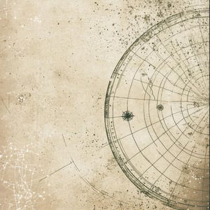 12 Antique Star Chart Digital Paper, Distressed Astronomy Junk Journal ...