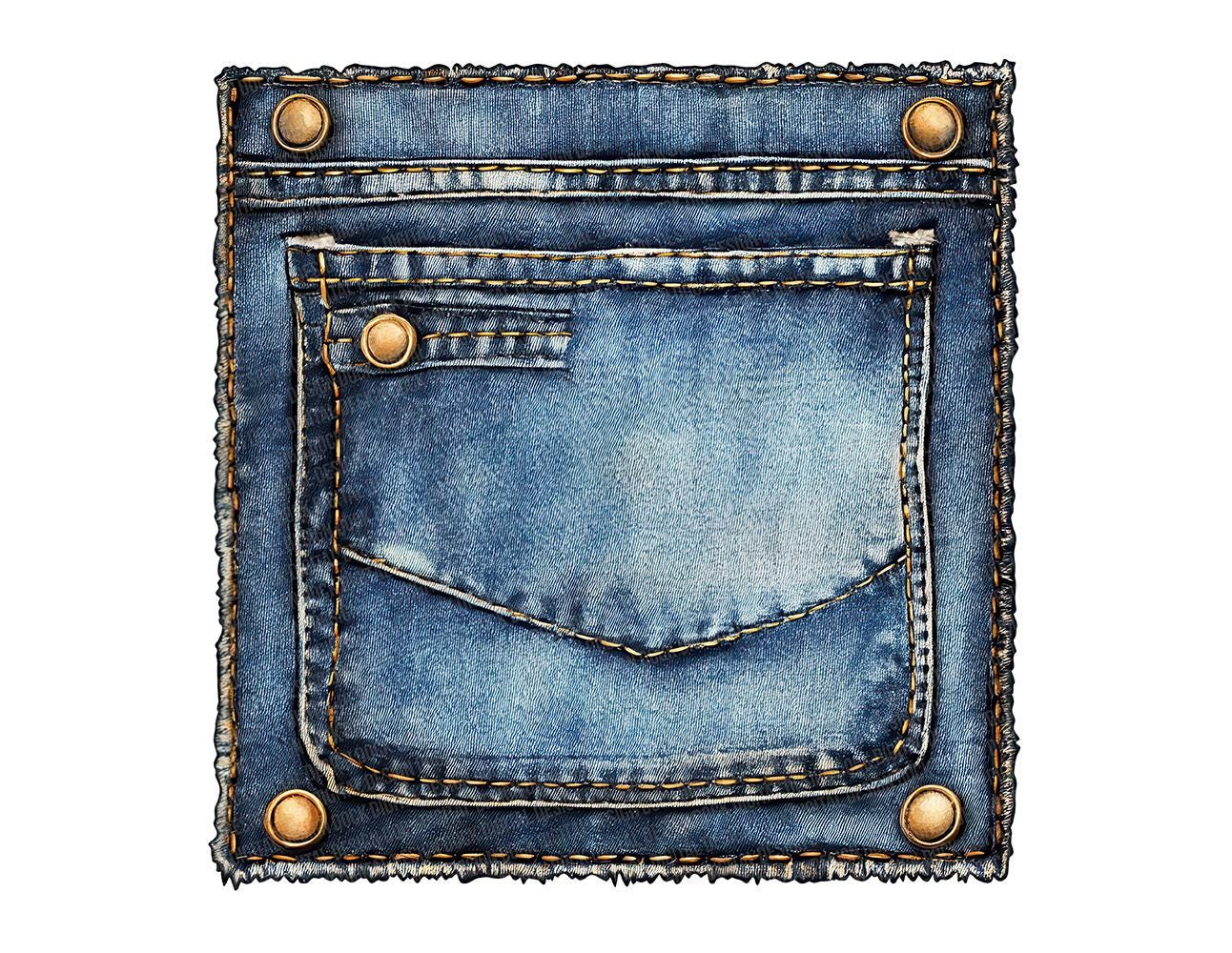 Denim Tag PNG Clipart, 12x Vintage Jean Patch Clip Art Set, Printable ...