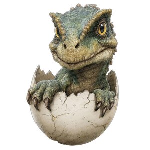 Baby Dinosaur PNG Clipart, 12x Dino Egg Clip Art Set, Printable Watercolor Clip Art, Paper ...