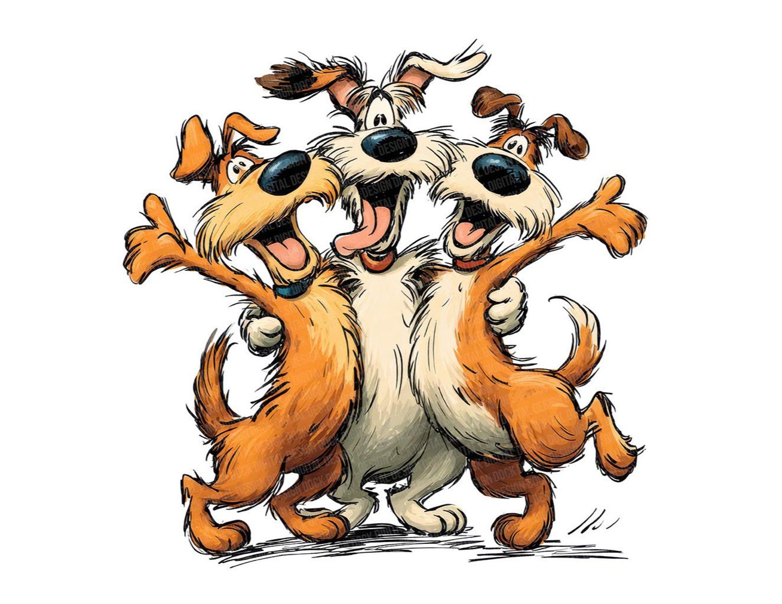 Dancing Dogs PNG Clip Art, 12x Funny Dog Clipart Set, Printable ...