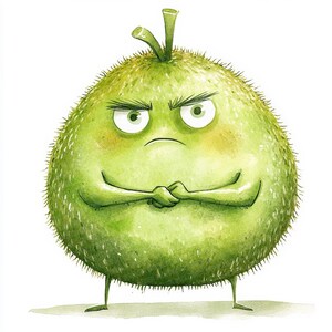 Grumpy Kiwi PNG Clip Art, 12x Funny Fruit Character PNG Clipart Set ...