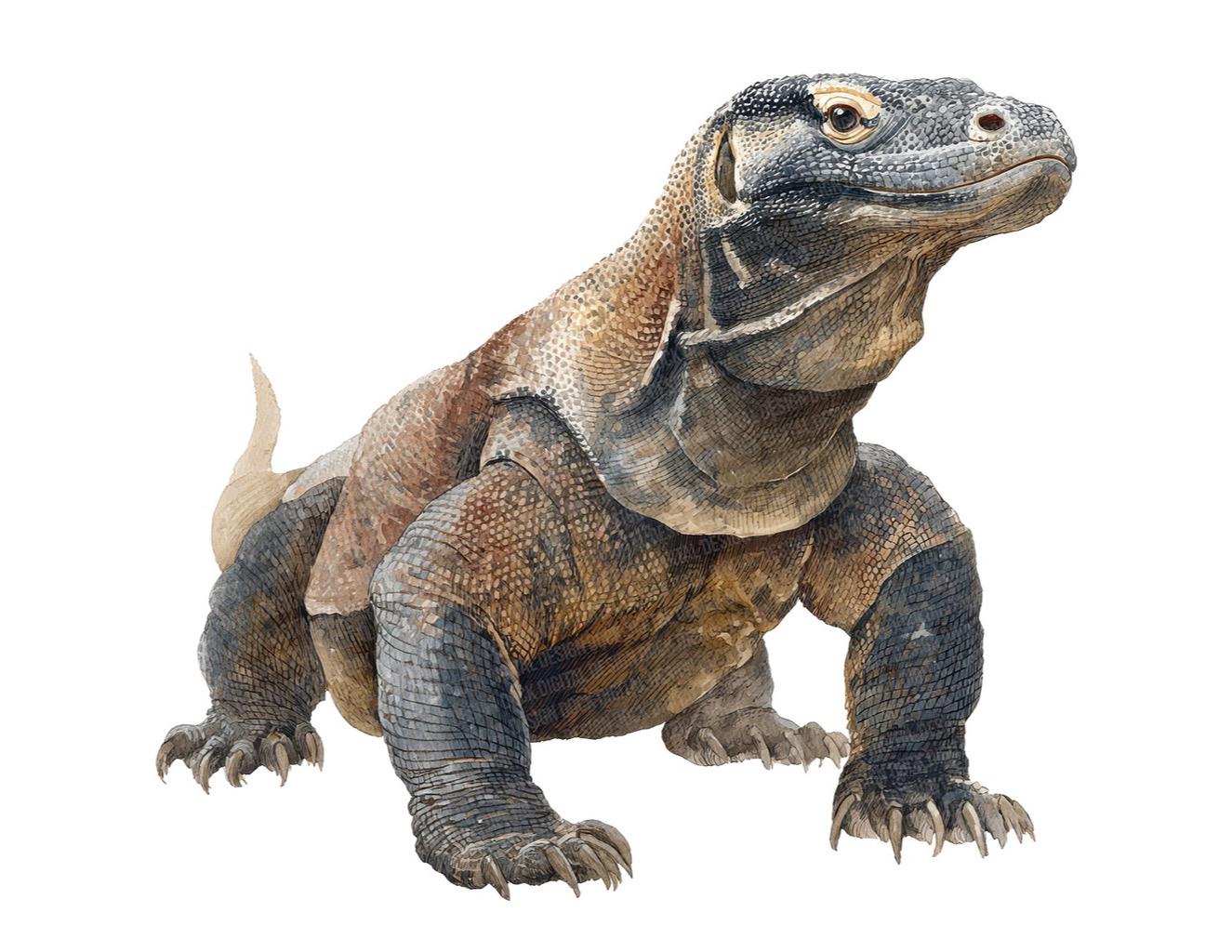 Komodo Dragon PNG Clipart, 12x Watercolor Lizard Clip Art Set ...